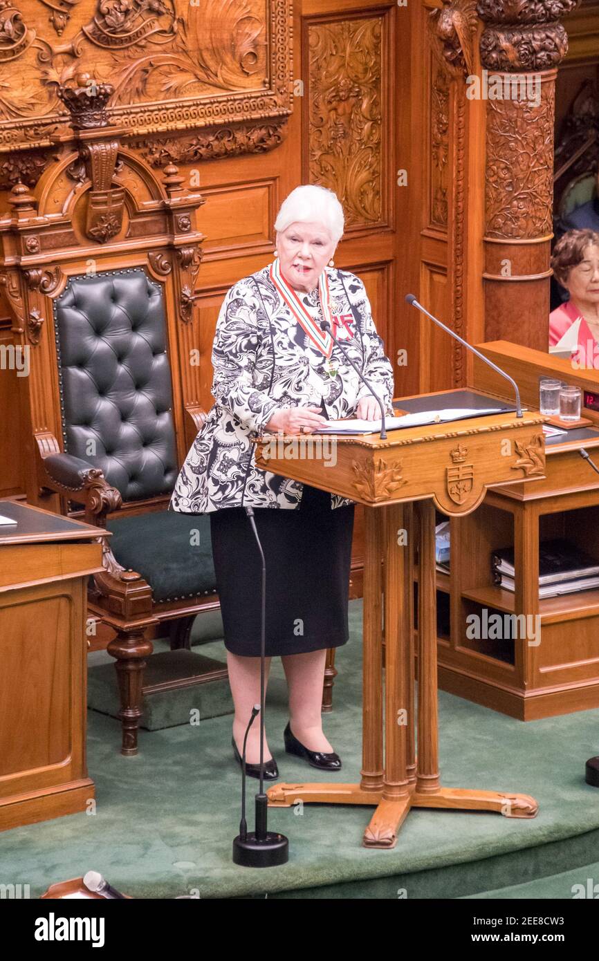 Elizabeth Dowdeswell, Lieutenant Governor of Ontario, delivers the ...