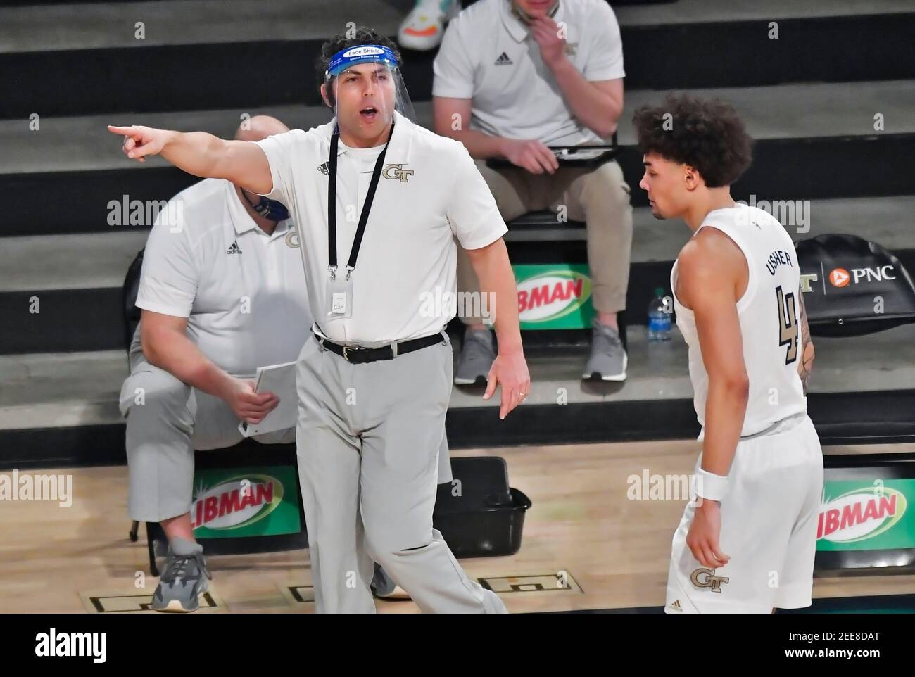 Atlanta, GA, USA. 06th Feb, 2021. Georgia Tech coach Josh Pastner calls ...
