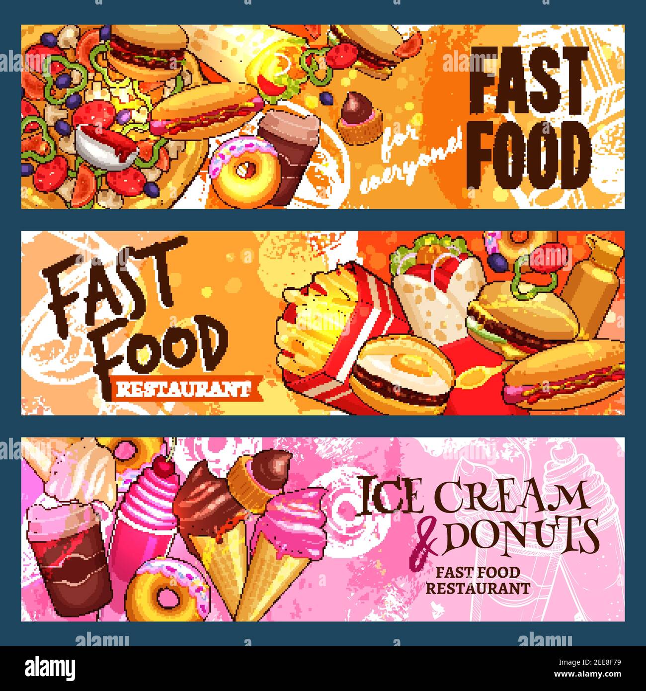 Hamburgers horizontal Stock Vector Images - Alamy