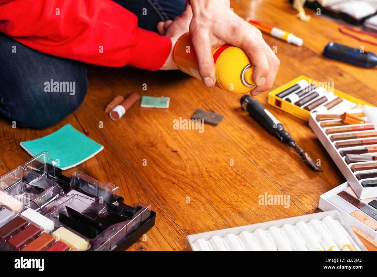 Laminate and parquet restoration wood repair tool kit wax pencils ...