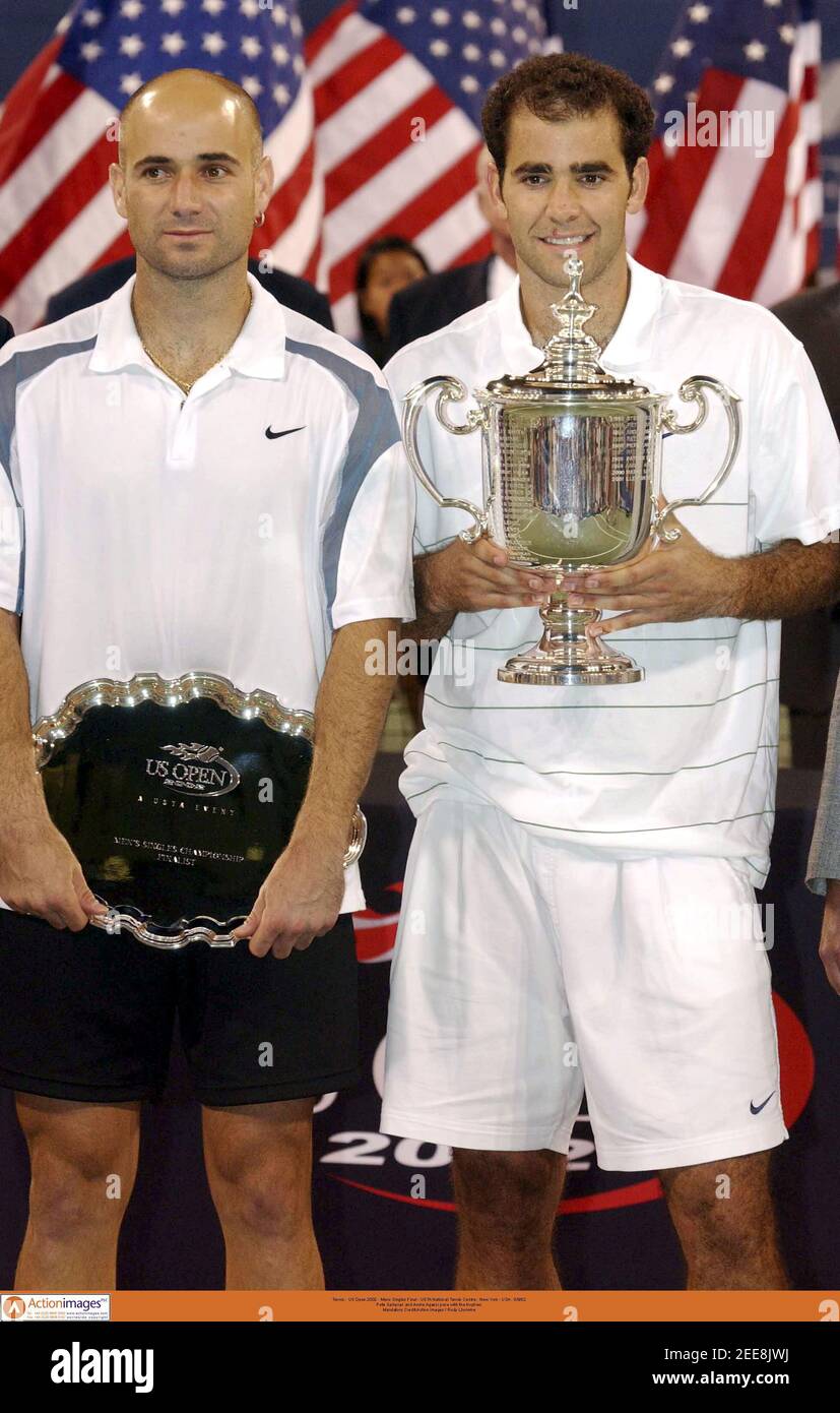 2002 us open agassi hi-res stock photography and images - Alamy