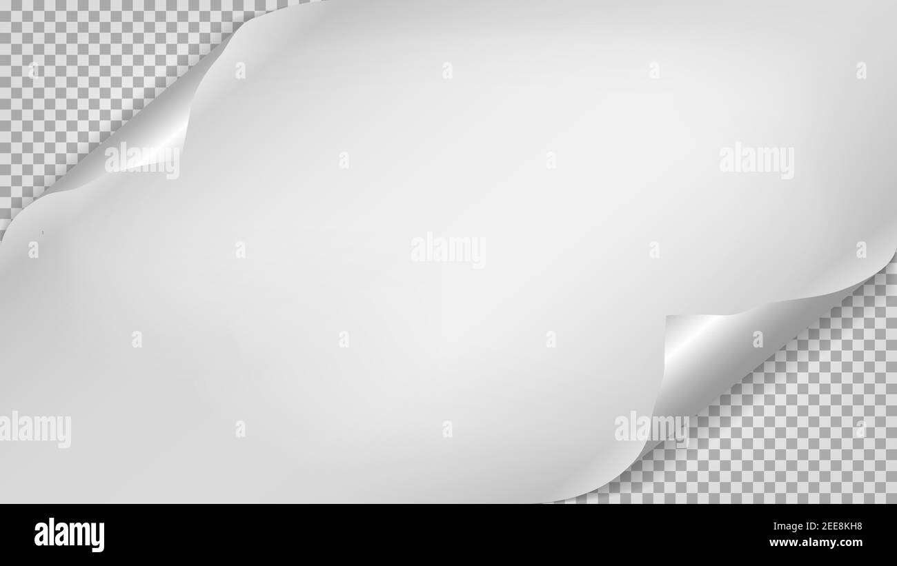 White note, notebook paper with folded corners is on squared grey ...