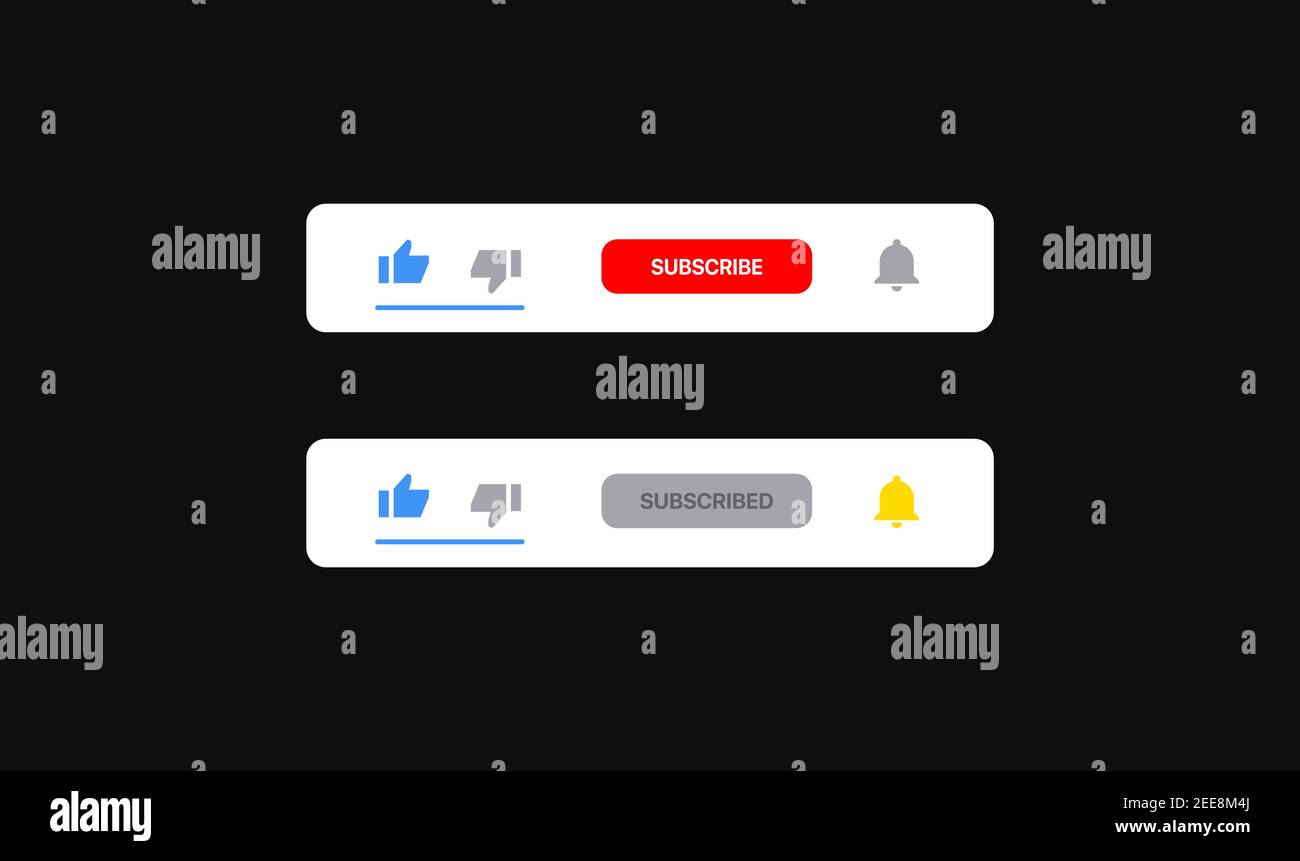 Video Streaming platform Lower Third. Subscribe Button. Like and ...