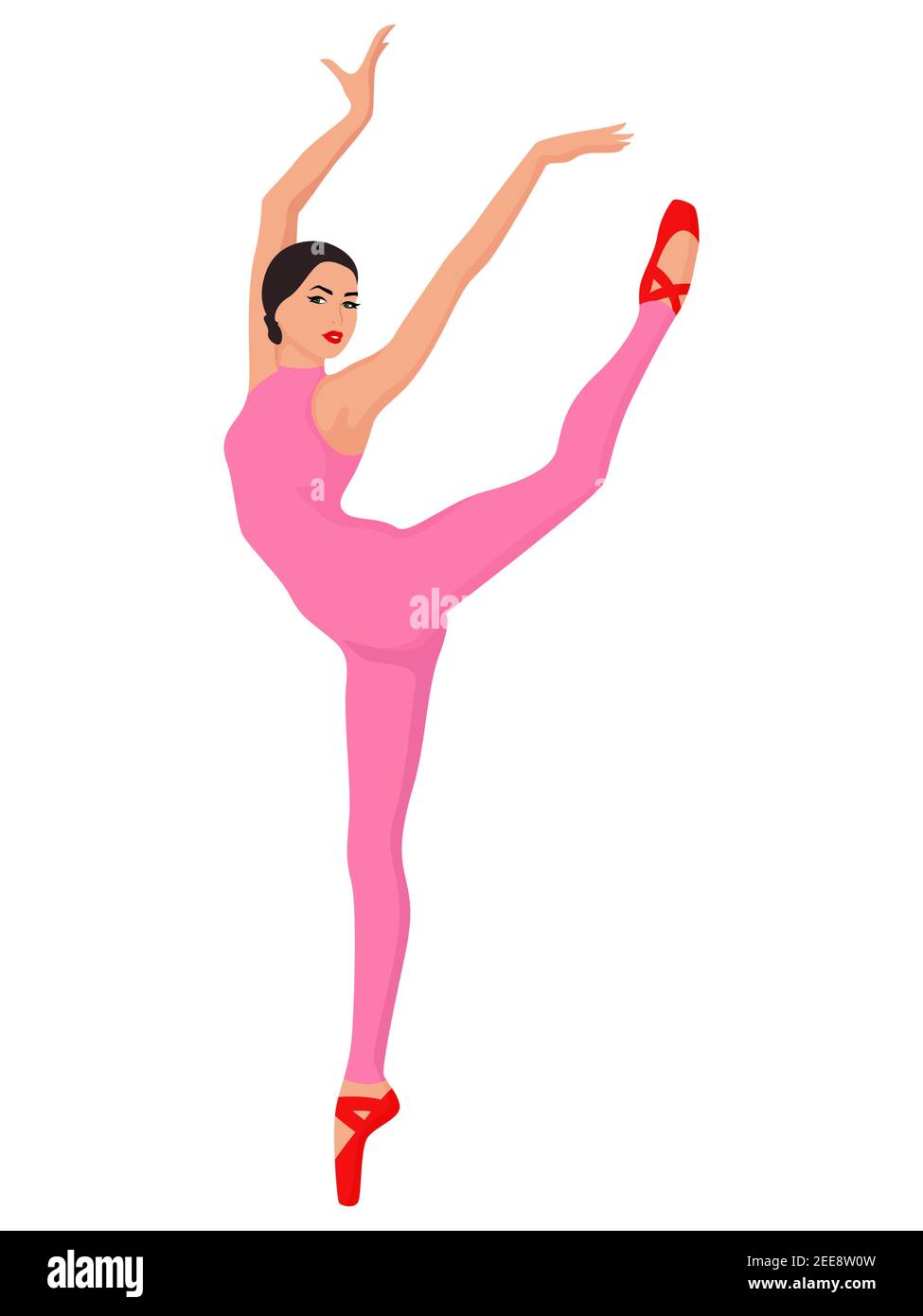 Ballerina Silhouette Clip Art Pink