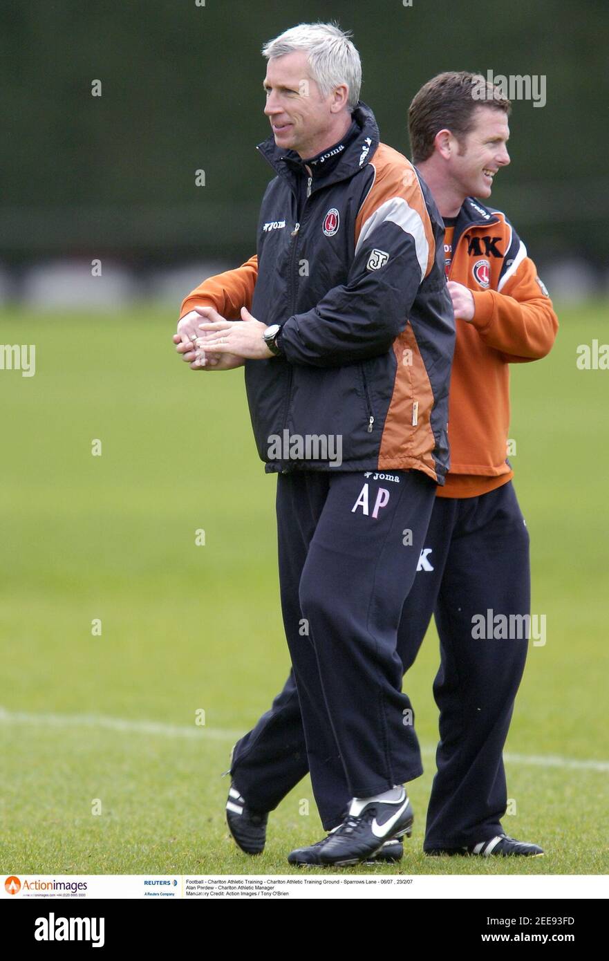 Soccer charlton athletic training sparrows lane hi-res stock ...