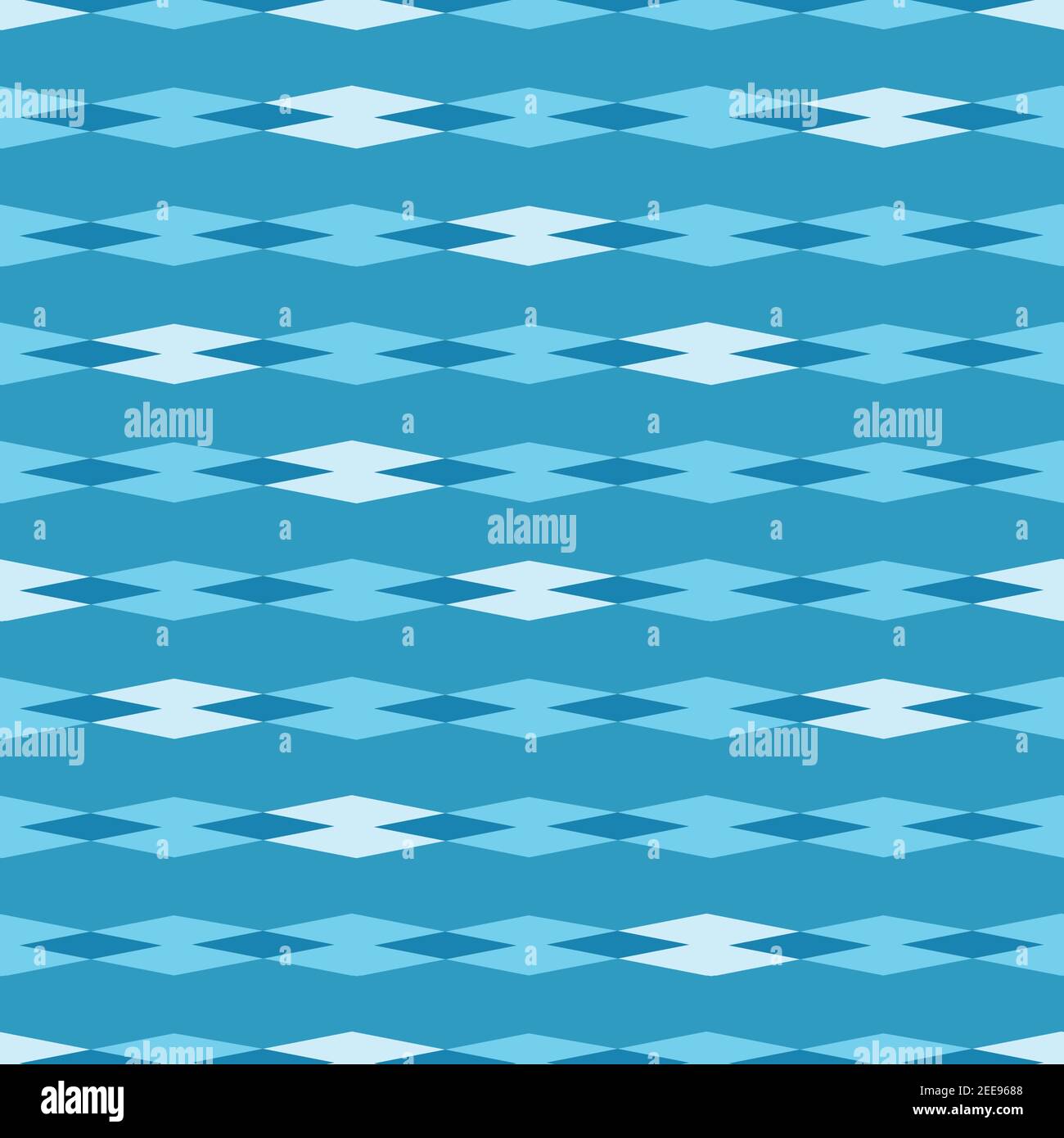 Vector pattern with blue rhombus. Seamless elegant geometric pattern ...