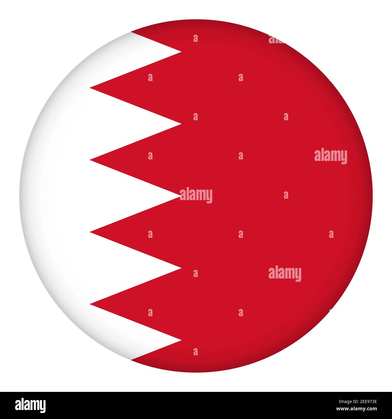 Flag of Bahrain round icon, badge or button. National symbol. Template ...