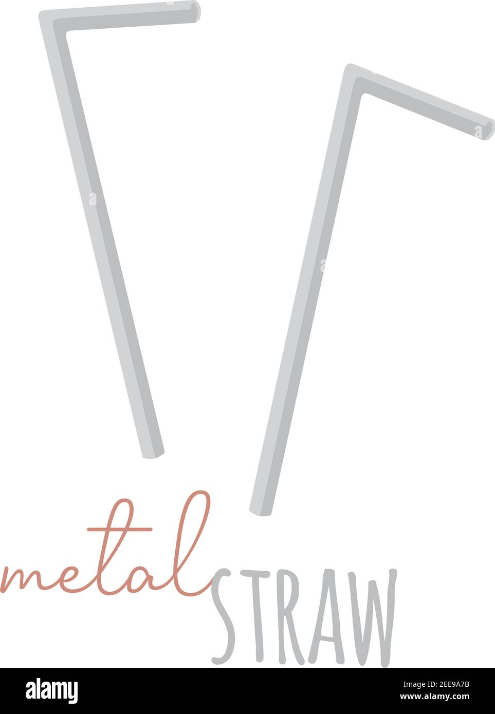 Metallic straw Stock Vector Images - Alamy