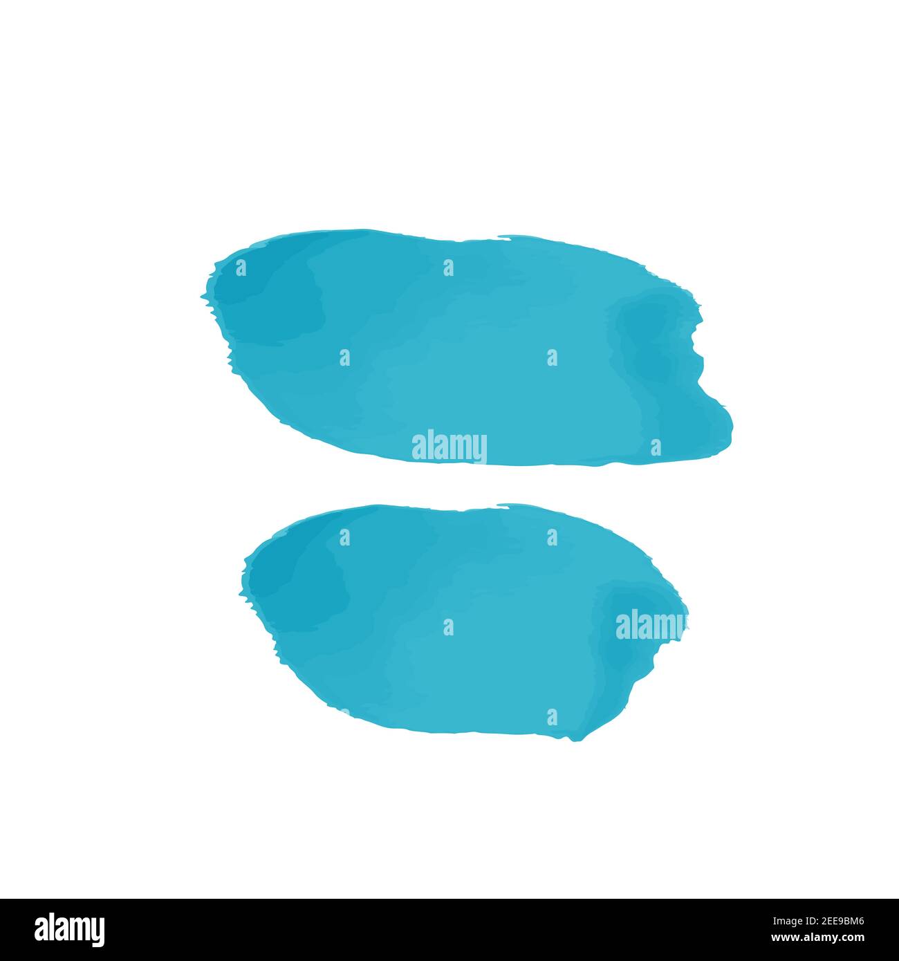 Watercolor blue smear on white background. Vector illustration for web ...