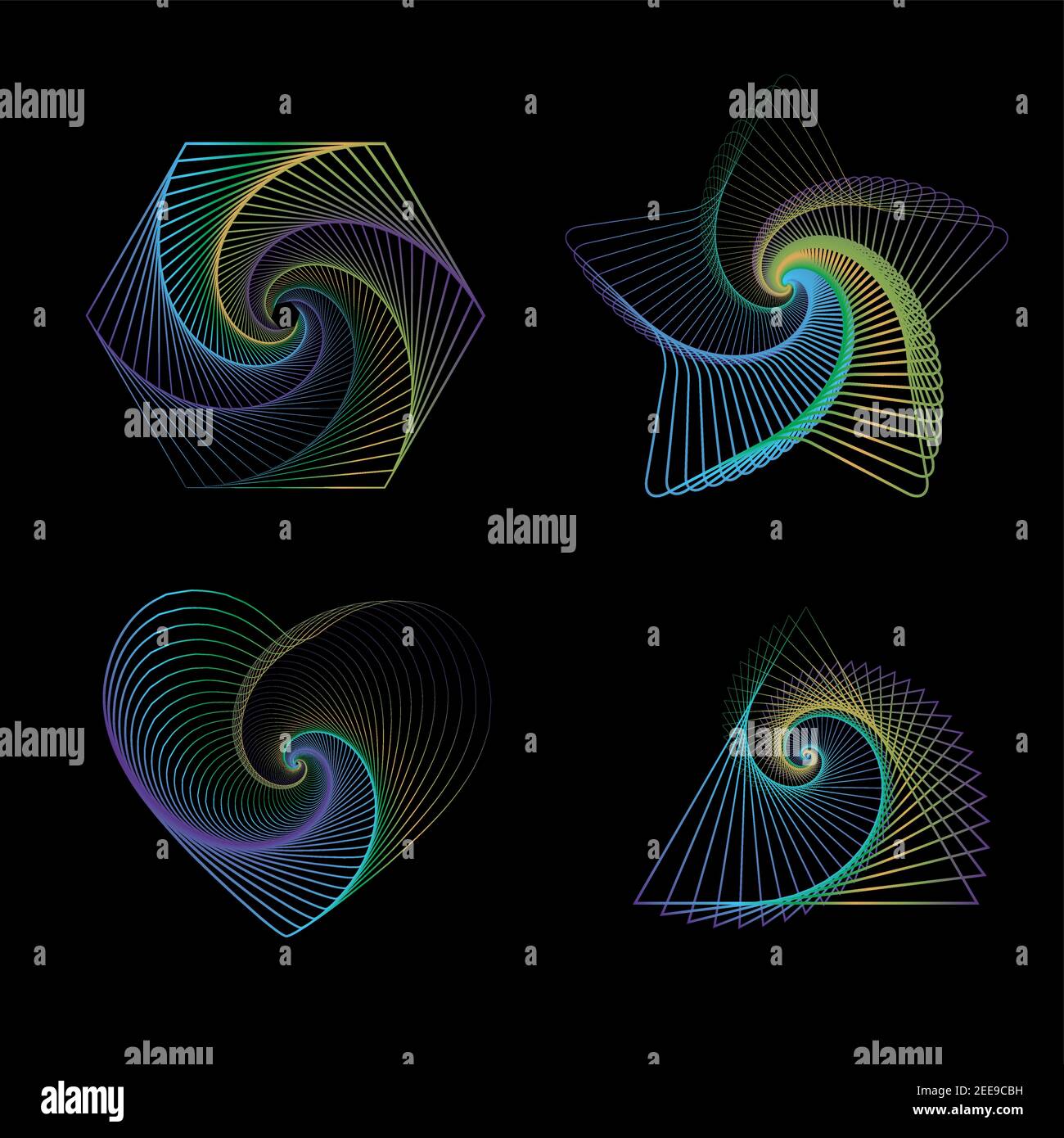 Abstract Geometric Swirl Background Vector Illustration Stock Vector ...