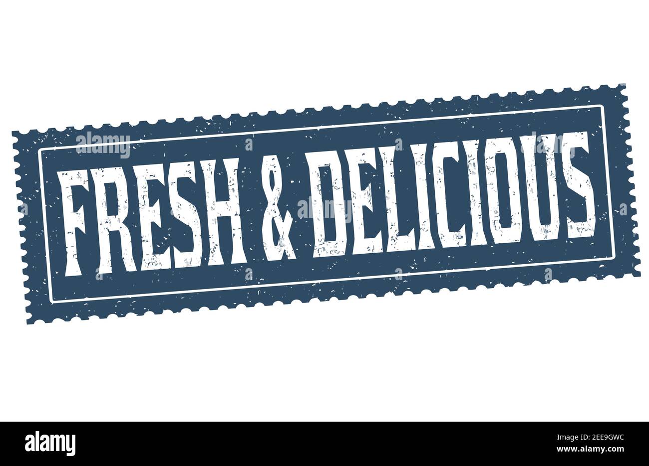 Fresh and delicious grunge rubber stamp on white background, vector ...