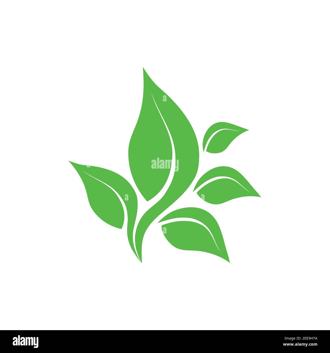 Eco icon green leaf vector illustration isolated. Green leaf sign Stock ...