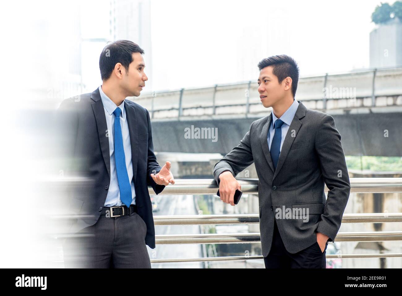 Communication standing leadership face to face hi-res stock photography ...
