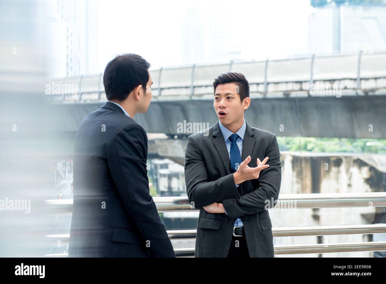 Communication standing leadership face to face hi-res stock photography ...