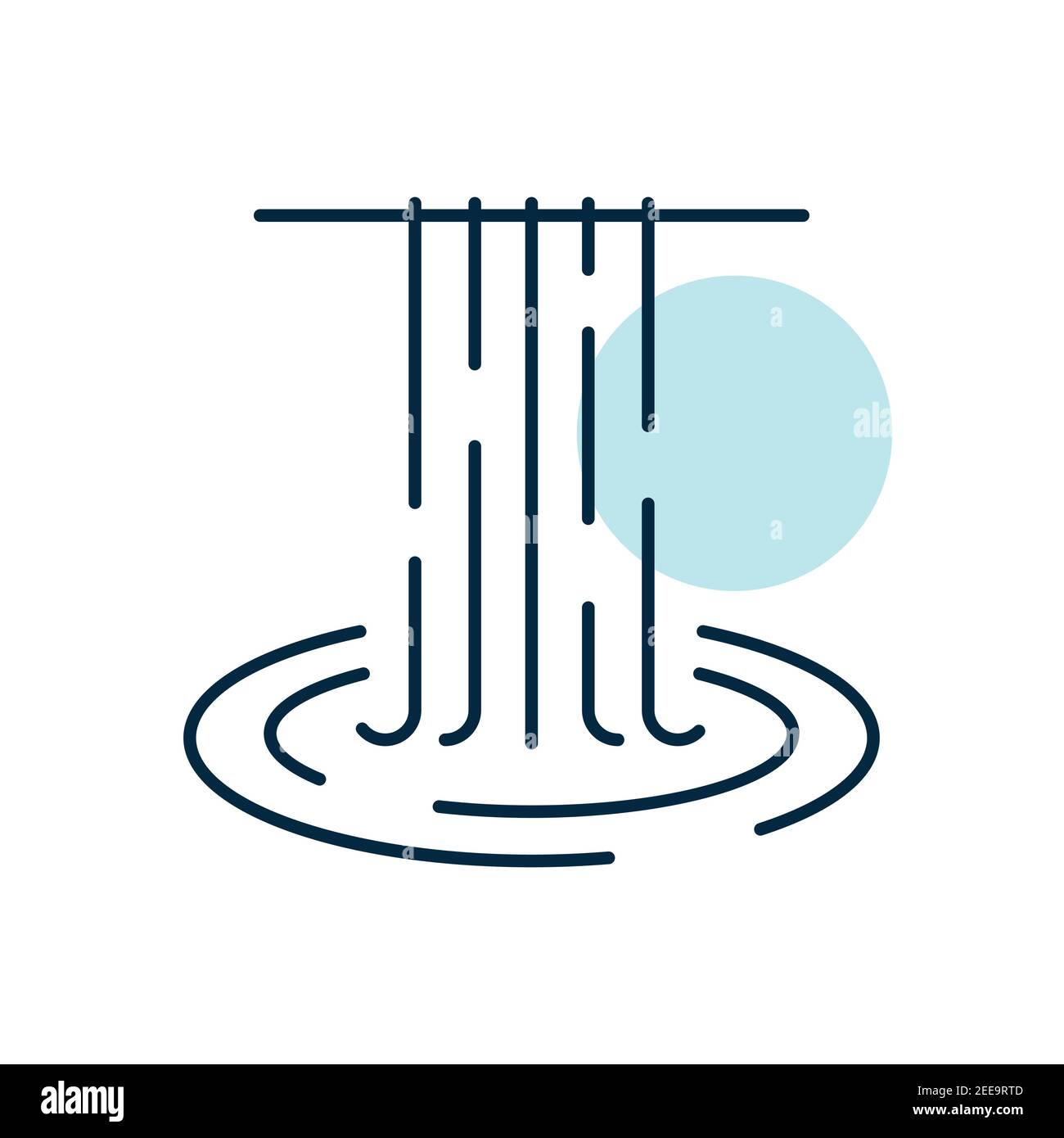 Waterfall of natural vacation vector icon. Nature sign. Graph symbol ...