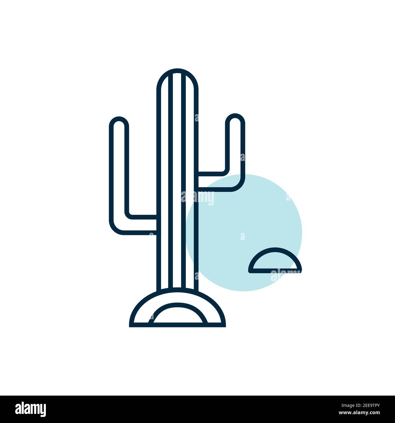 Desert cactus vector icon. Nature sign. Graph symbol for travel and ...