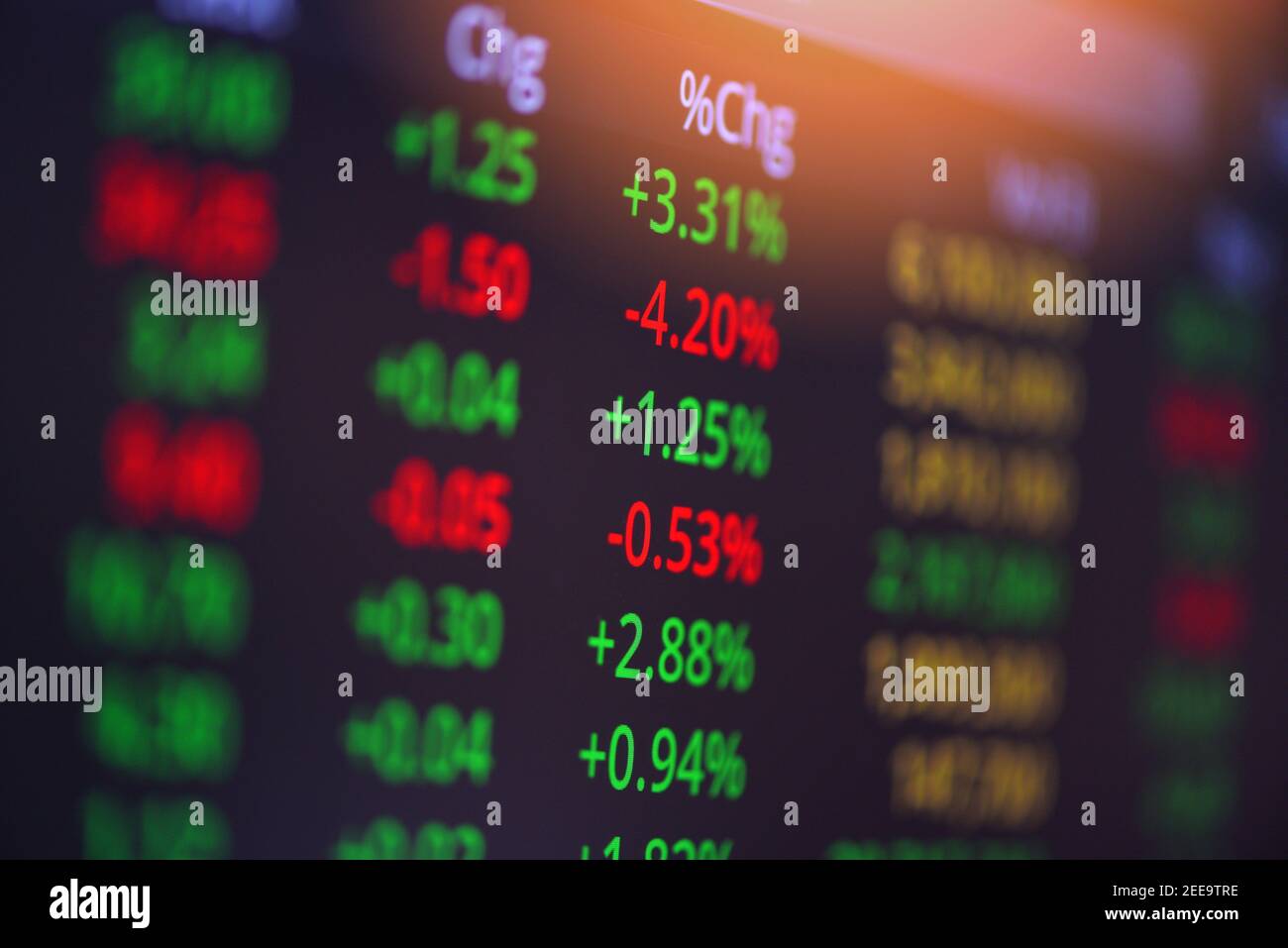 Stock exchange trading analysis investment financial on display crisis ...