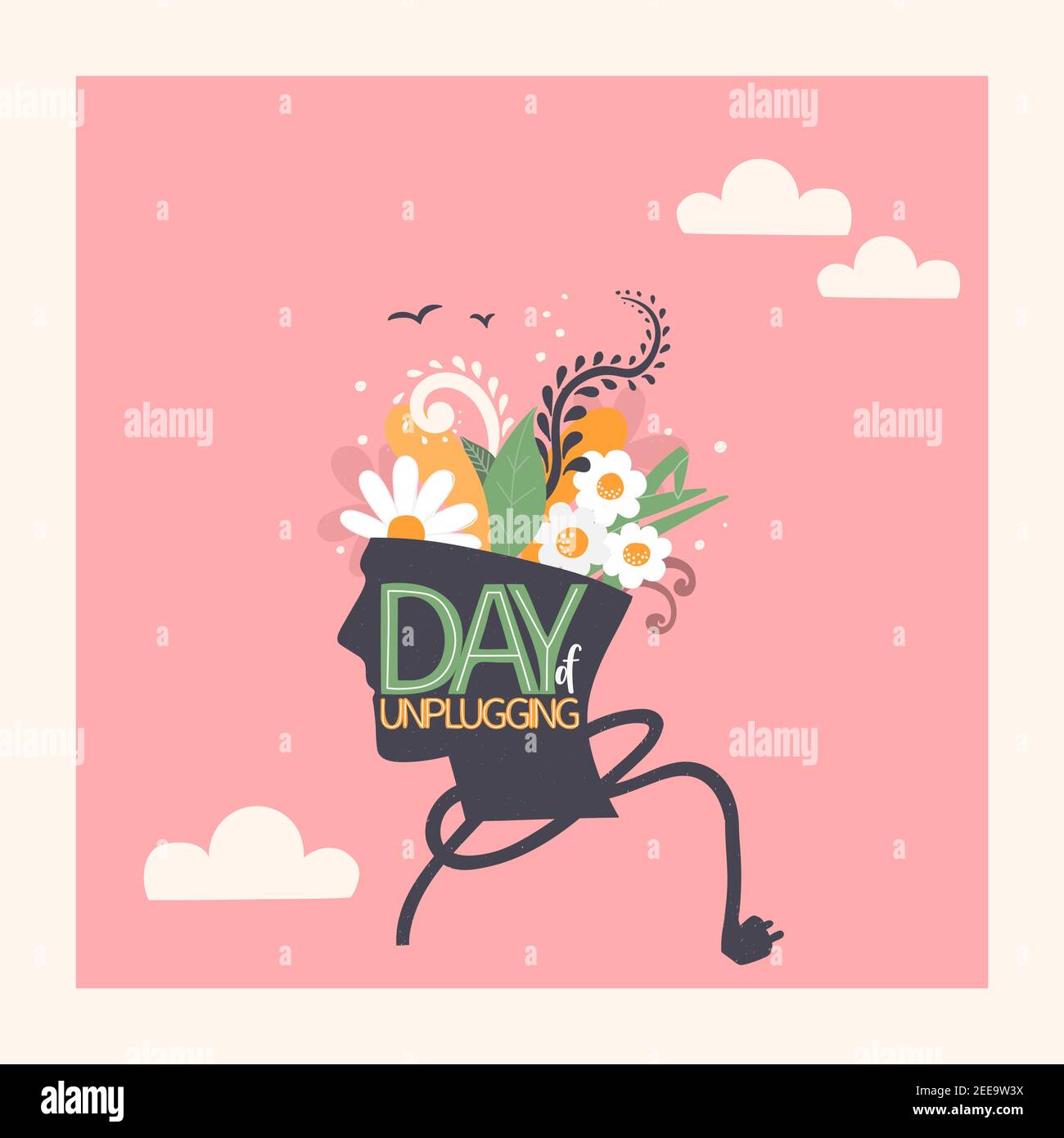 Unplugged flower Stock Vector Images - Alamy
