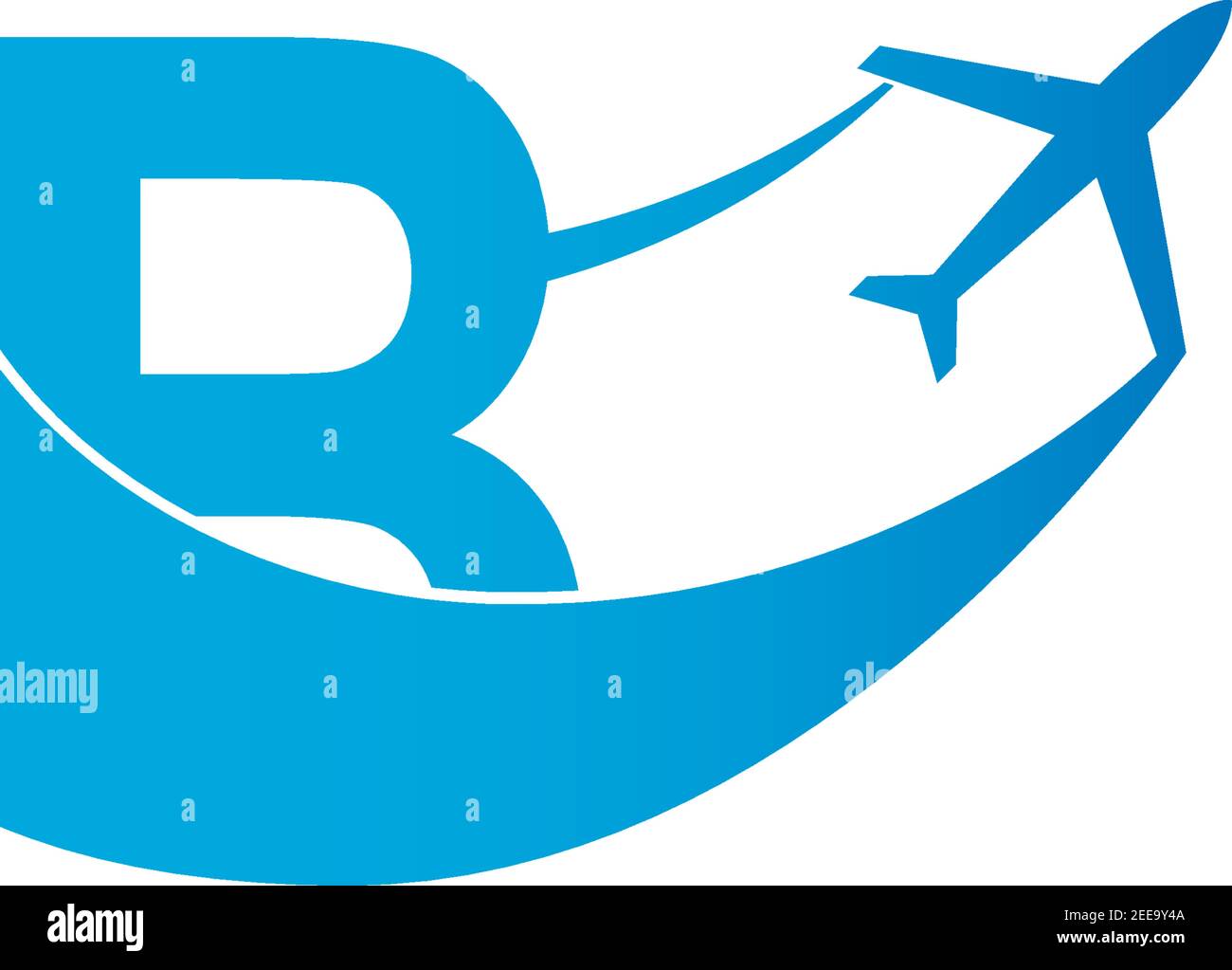 Letter B with plane logo icon design vector illustration template Stock ...