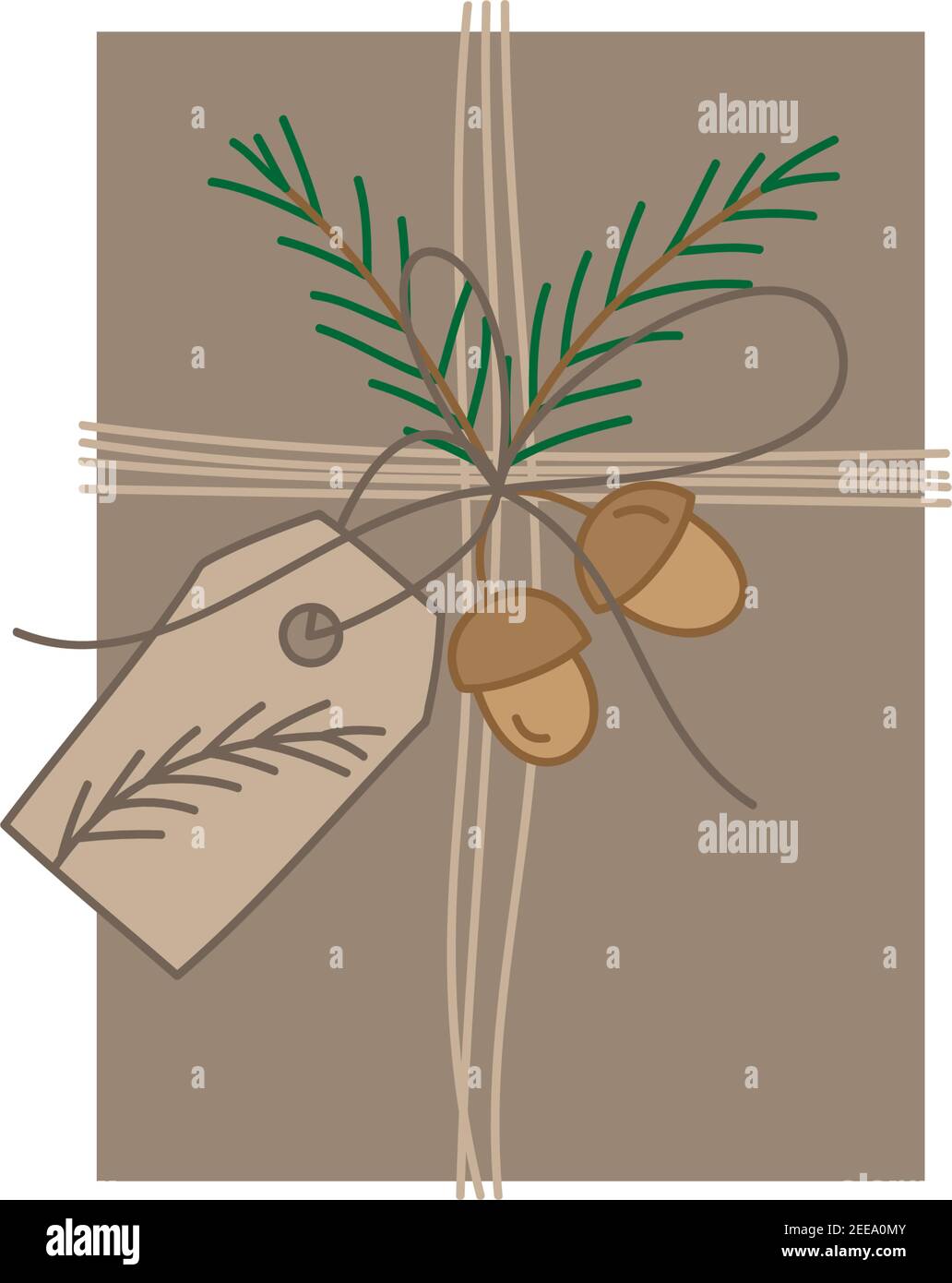 Natural christmas gift vector illustration Stock Vector Image & Art - Alamy