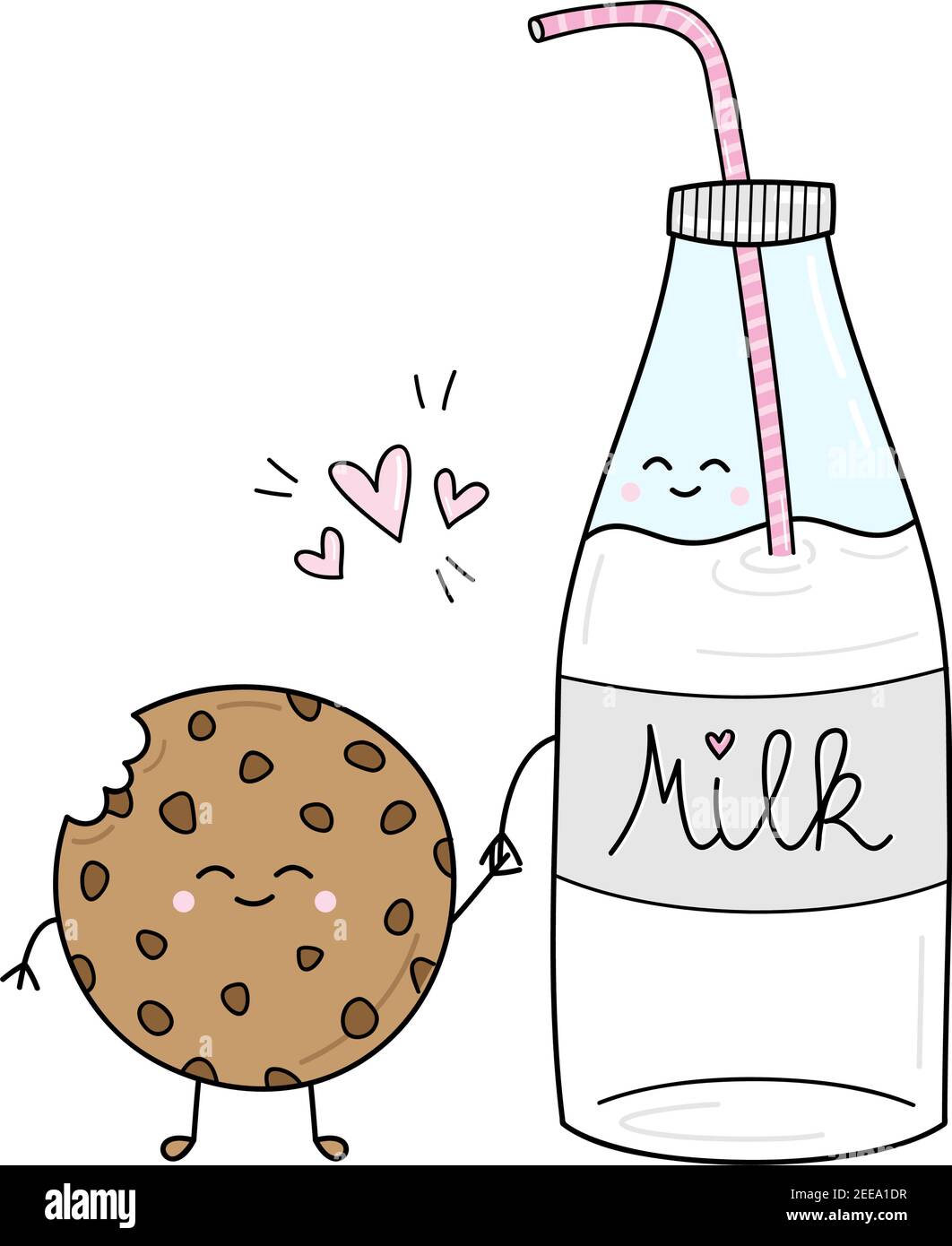 Milk and cookie vector illustration graphic Stock Vector Image & Art ...