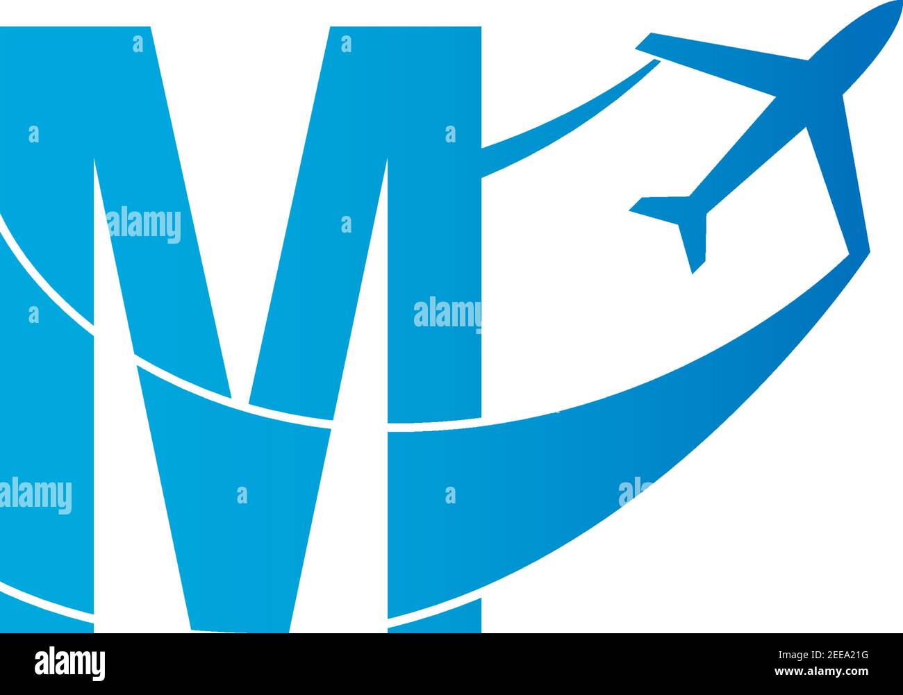 M airplane logo Stock Vector Images - Alamy