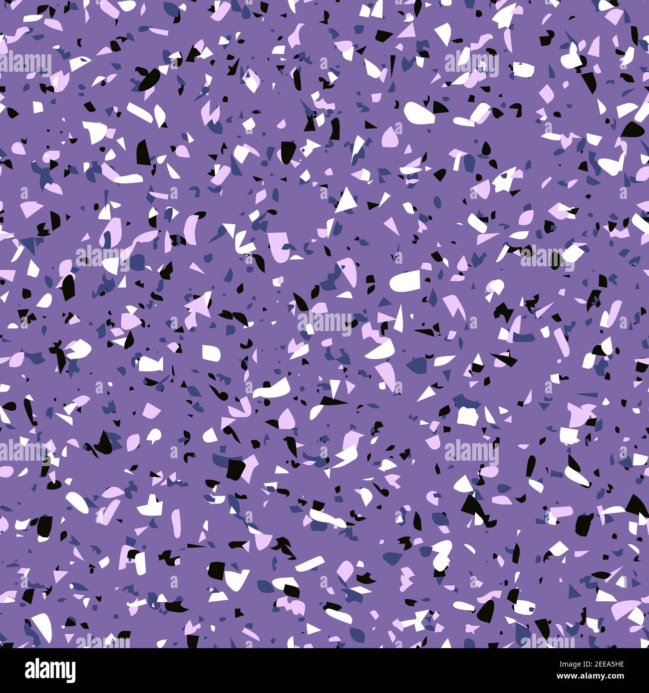 Geometric purple terrazzo seamless pattern. Abstract colourful modern ...