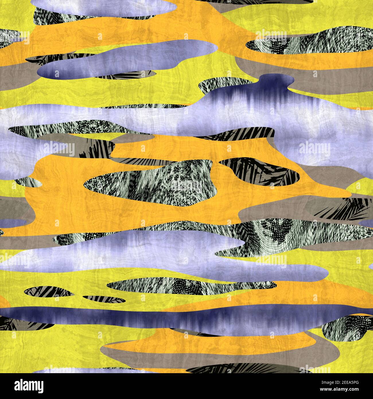 Seamless collage in camo shapes vivid montage Stock Photo - Alamy