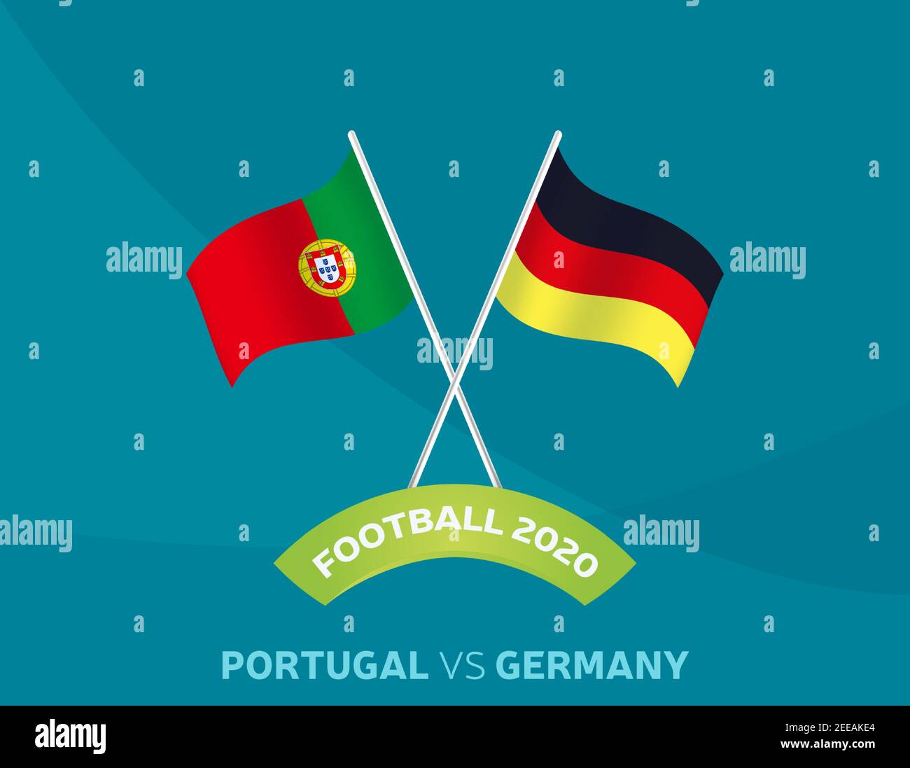 Portugal vs Germany match. Football 2020 championship match versus ...