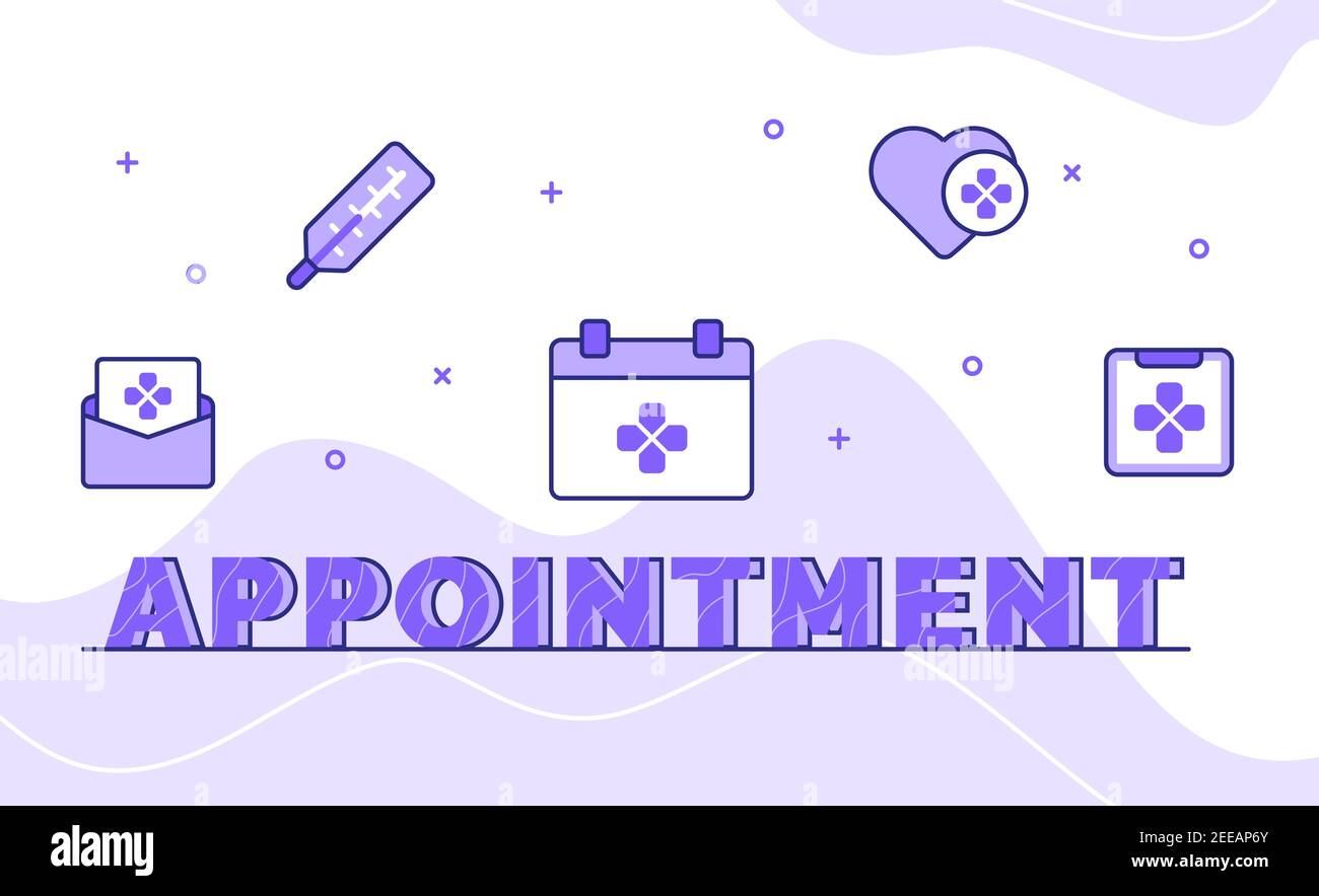 appointment typography calligraphy word art with outline style vector ...