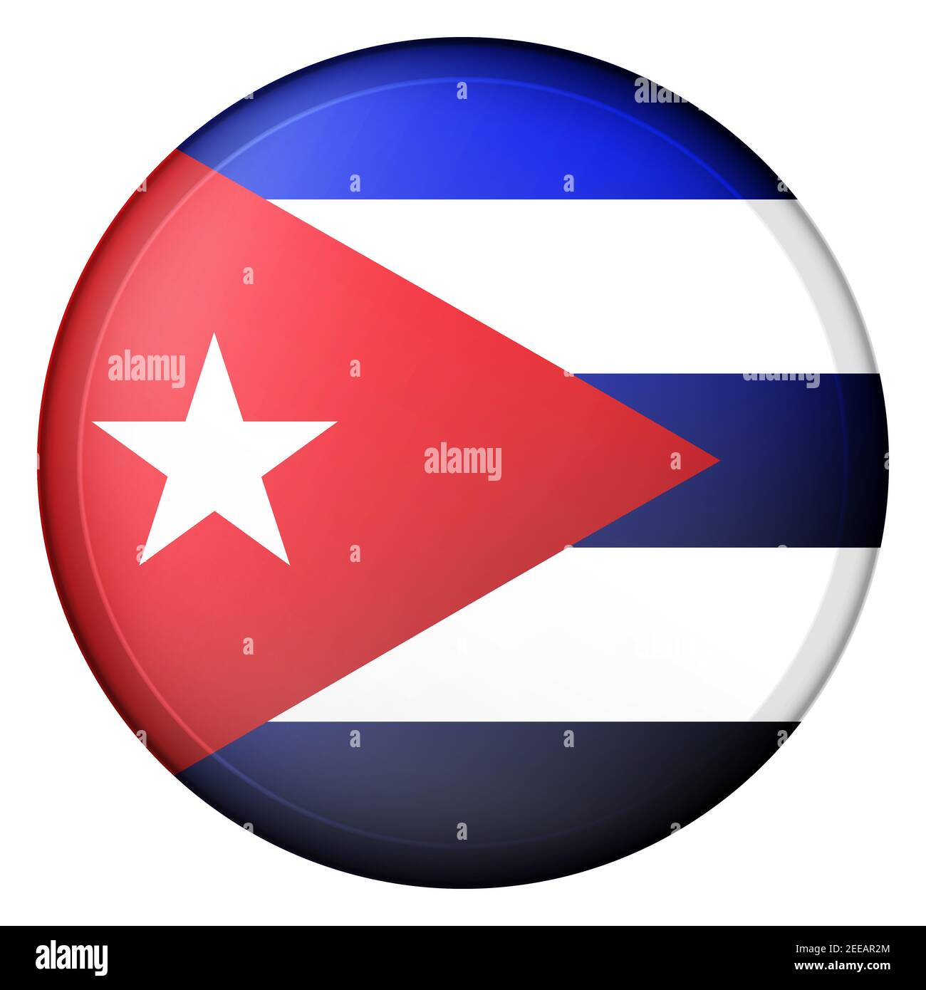 Glass light ball with flag of Cuba. Round sphere, template icon. Cuban ...