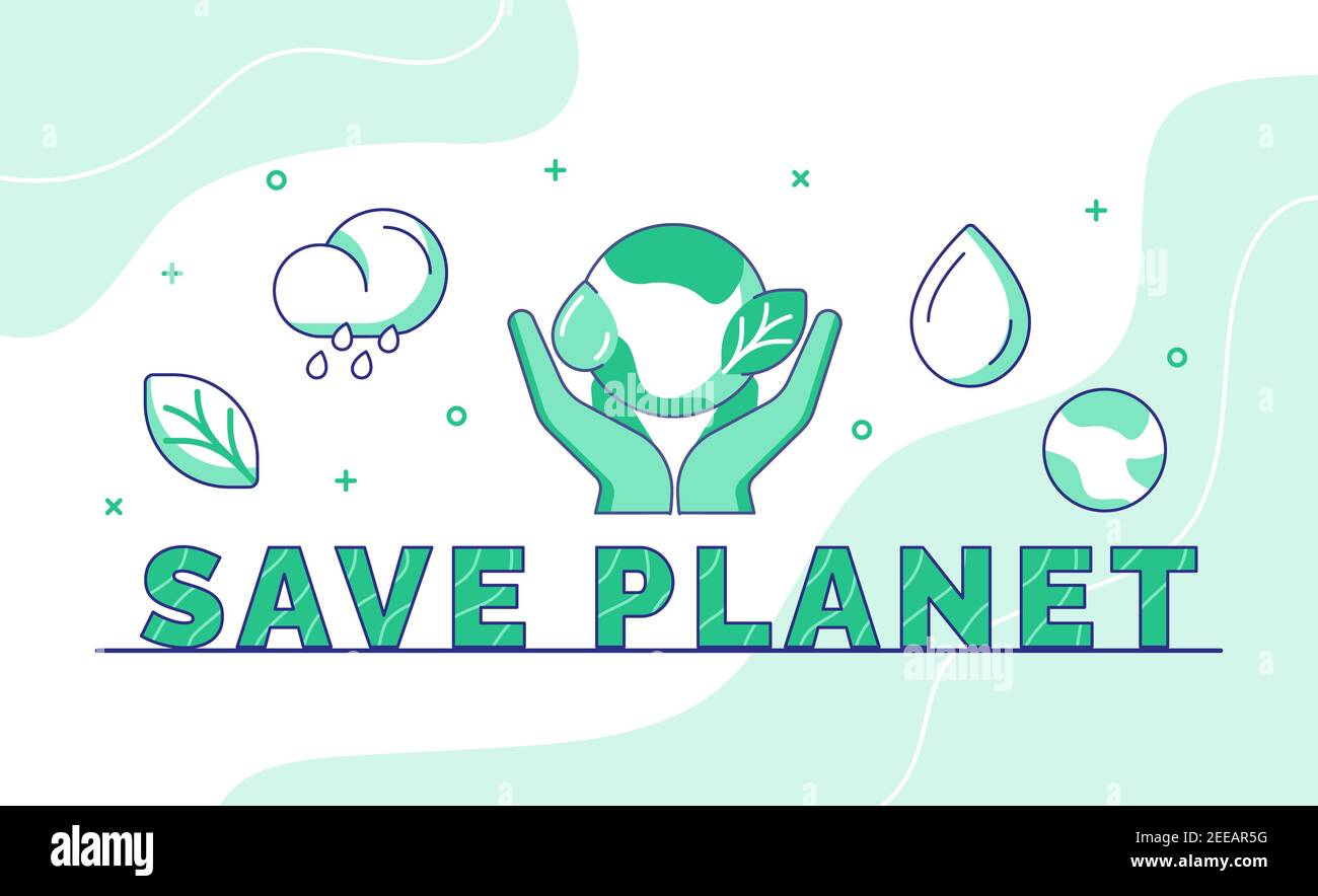 save planet typography calligraphy word art with outline style vector ...