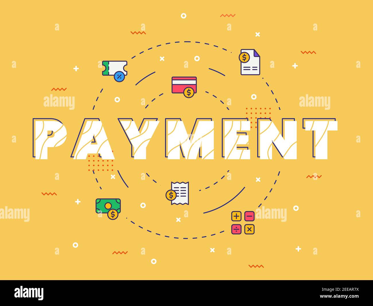 payment typography calligraphy word art with filled color style vector ...