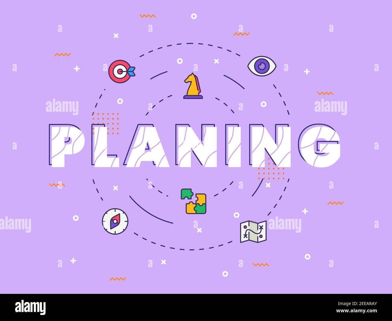 planning typography calligraphy word art with filled color style vector ...