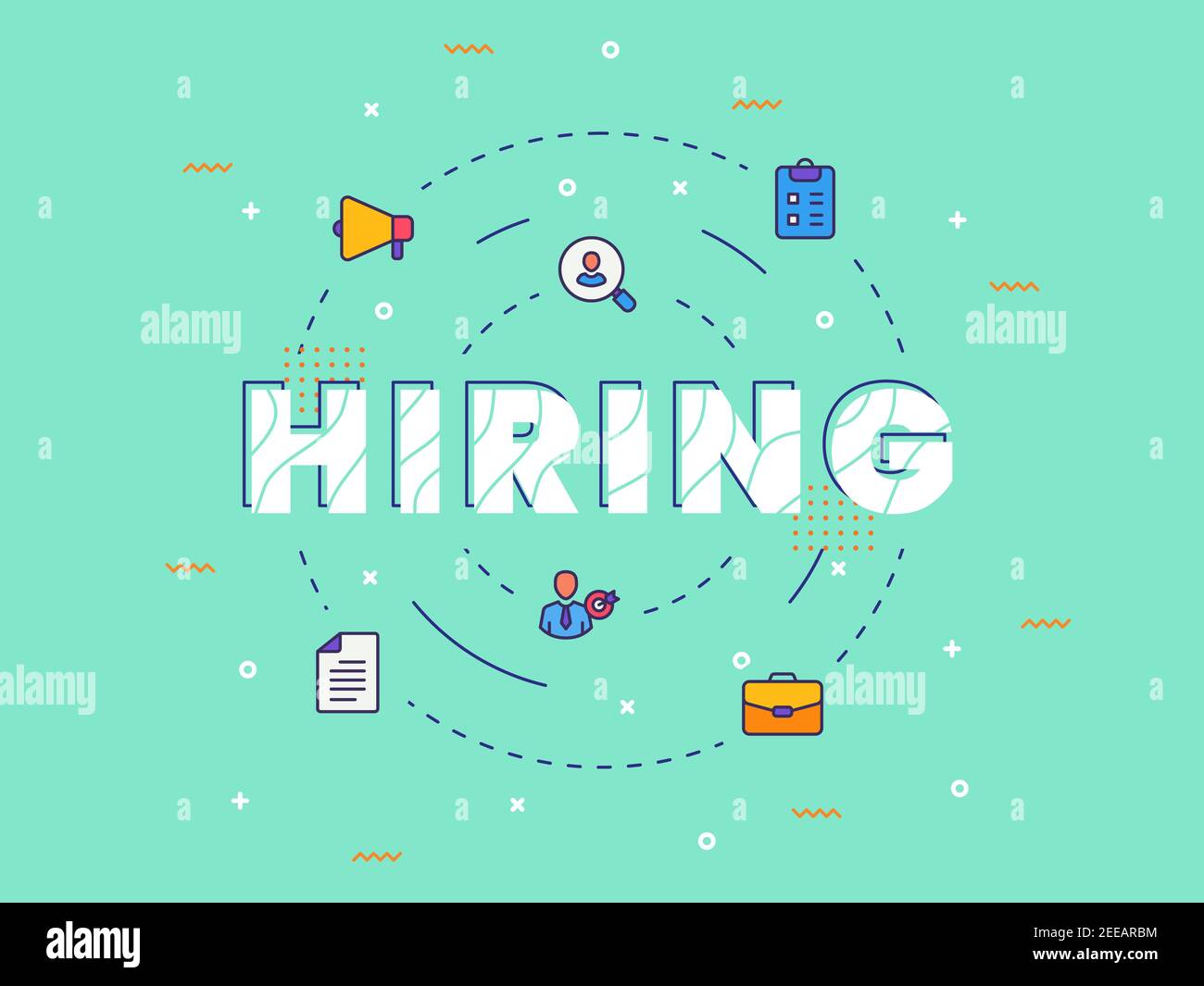 hiring typography calligraphy word art with filled color style vector ...