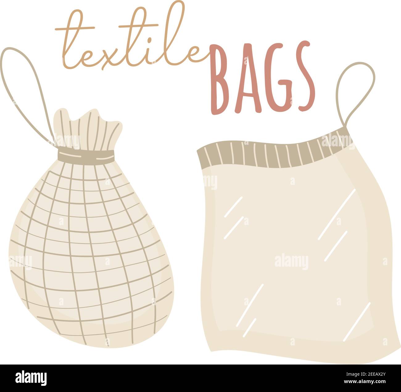 Textile shopping bags vector illustration Stock Vector Image & Art - Alamy
