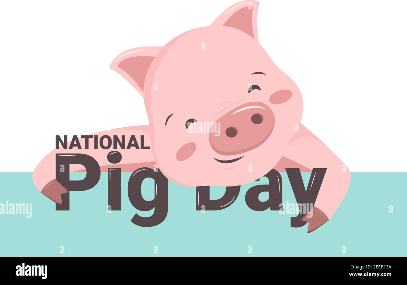 National pig day Stock Vector Image & Art - Alamy
