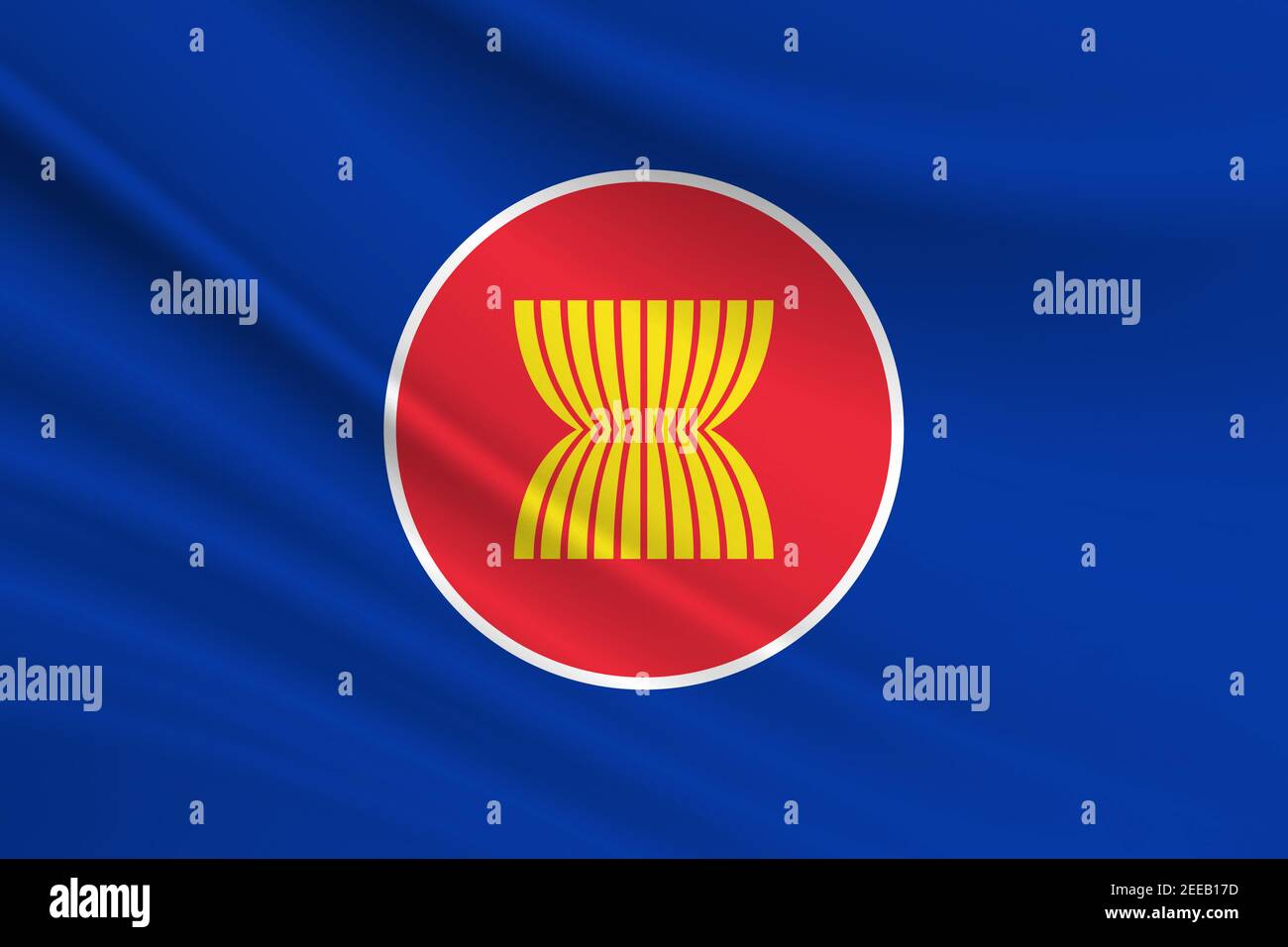 Flag of Association of Southeast Asian Nations. Fabric texture of the ...