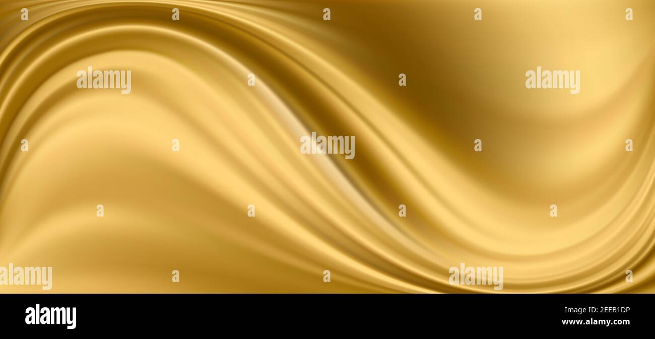 Gold silk satin fabric background. Vector Illustration Stock Vector ...
