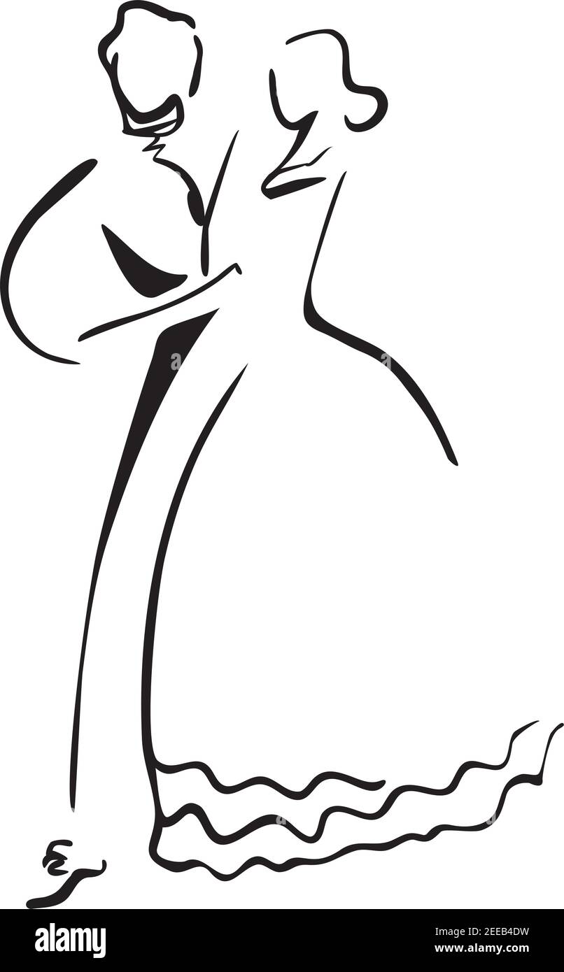 Dancing Couple Silhouette Clip Art