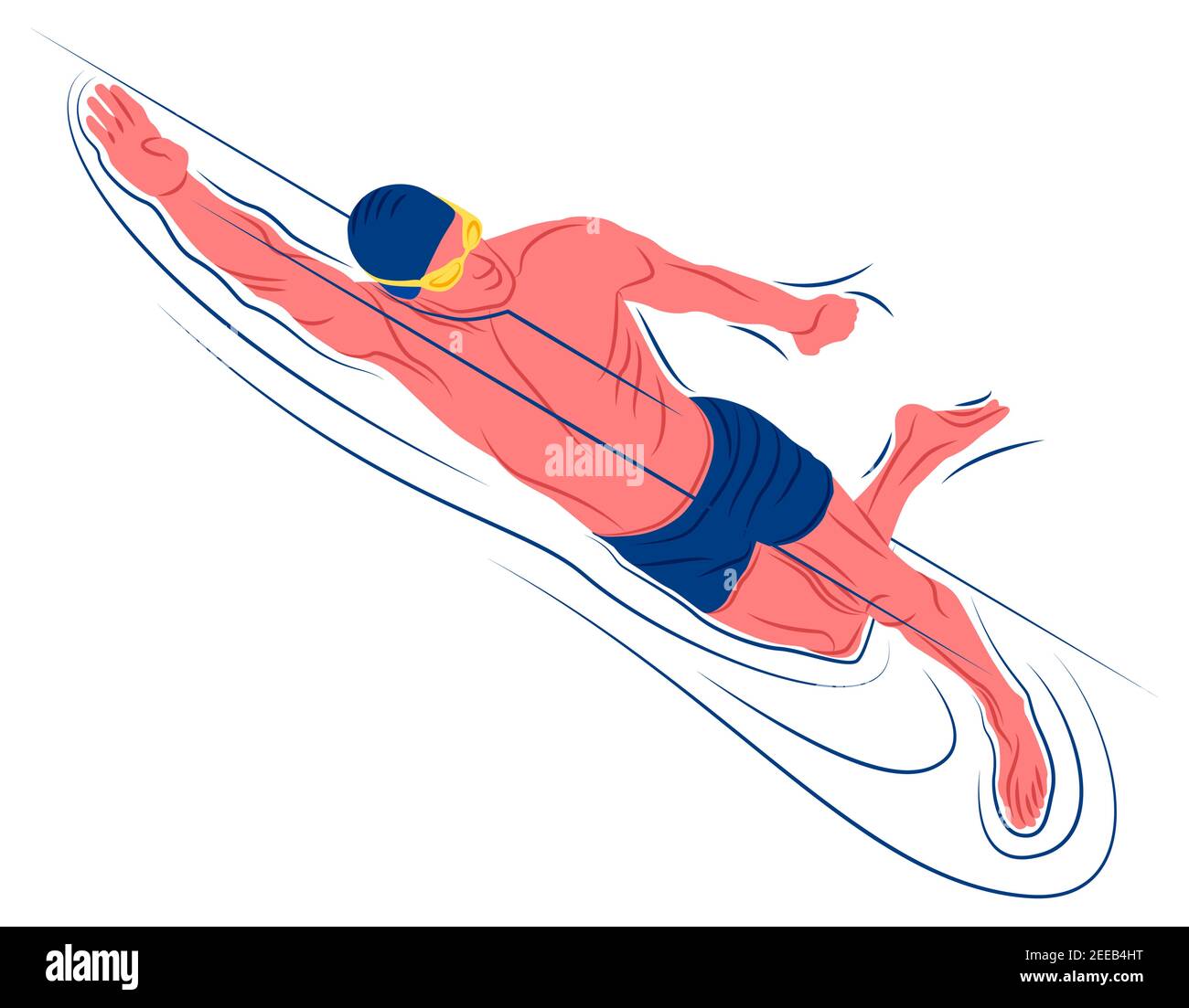 Olympic swimmer start Cut Out Stock Images & Pictures - Alamy