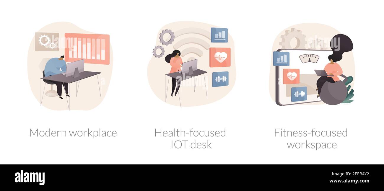 Modern office abstract concept vector illustrations Stock Vector Image ...