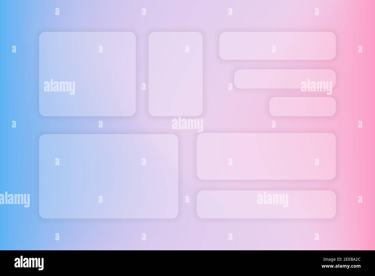 Abstract gradient background. Transparent frame in glass morphism style ...