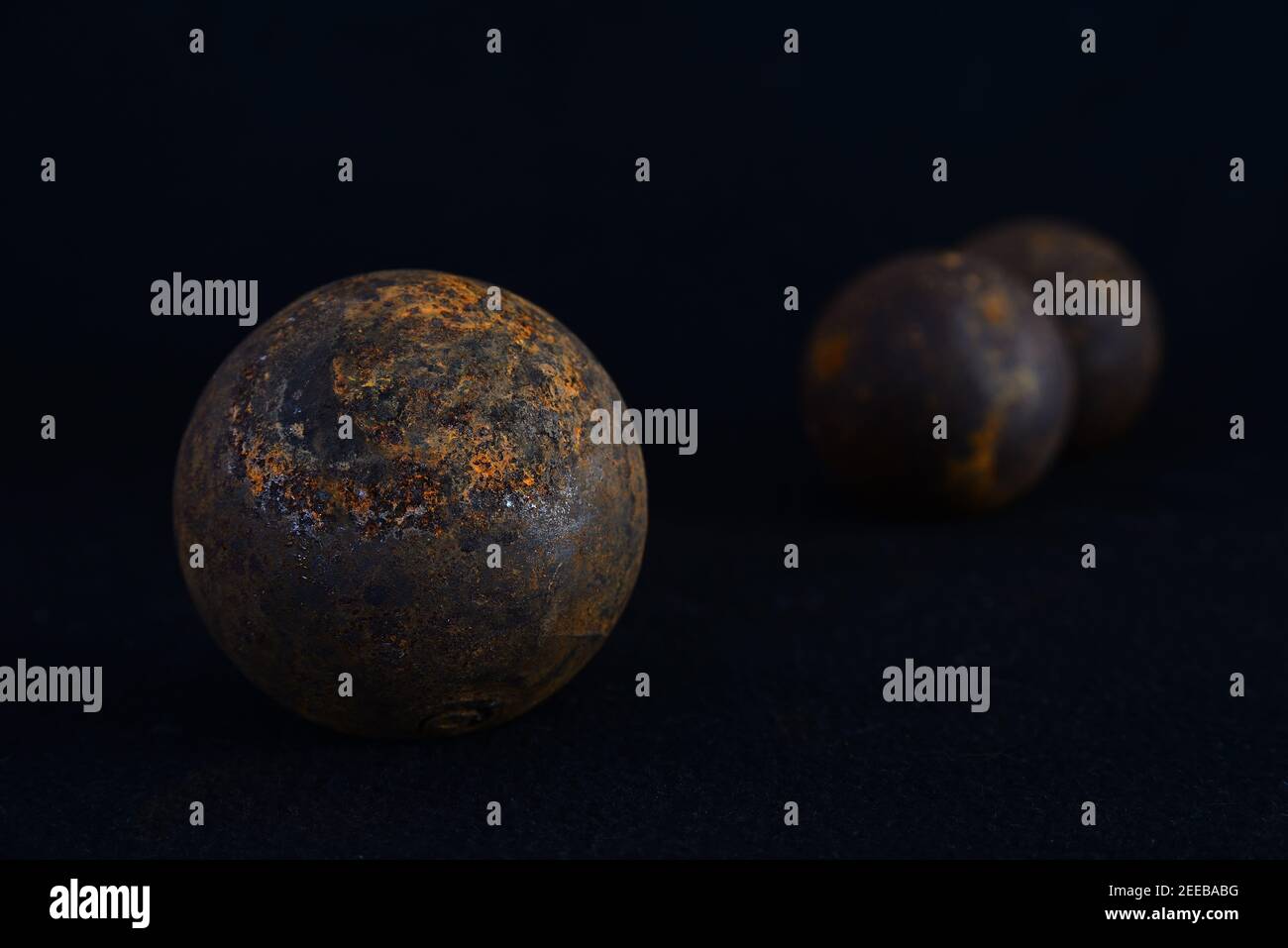 Rusty steel mill balls Stock Photo - Alamy