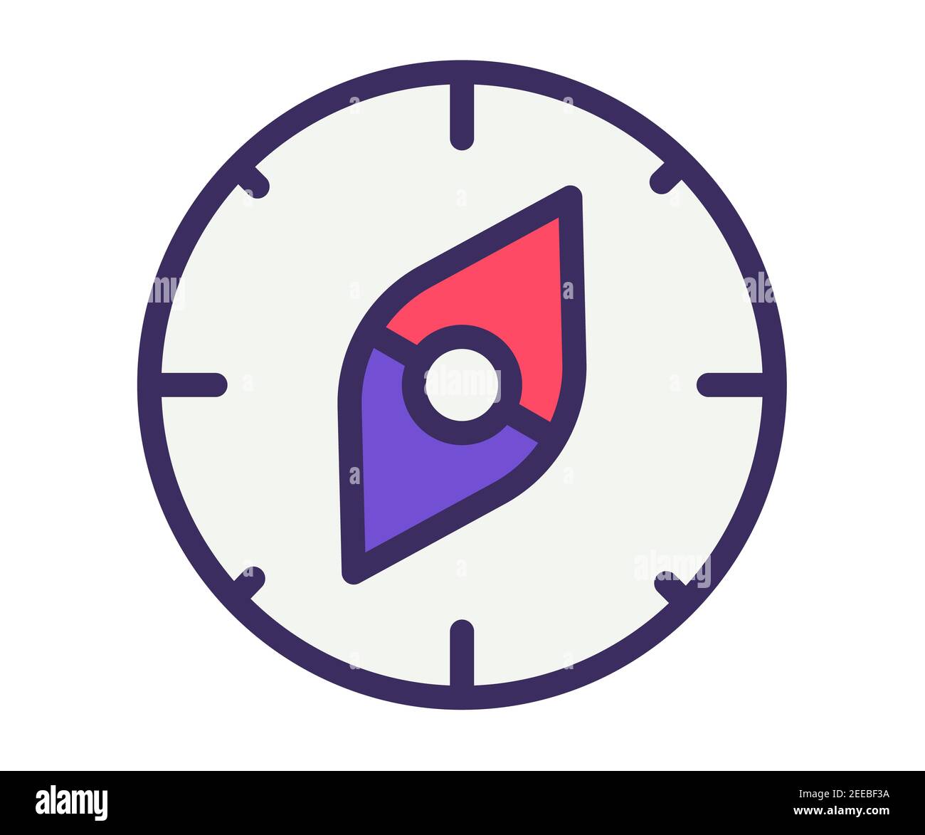 compass discovery explore single isolated icon with filled line style ...