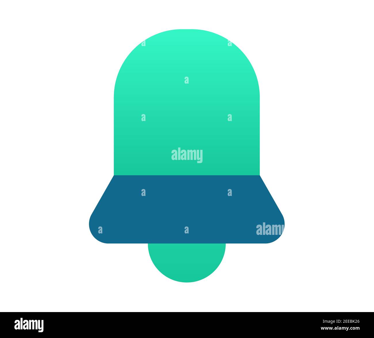 notification bell notice single isolated icon with gradient style ...