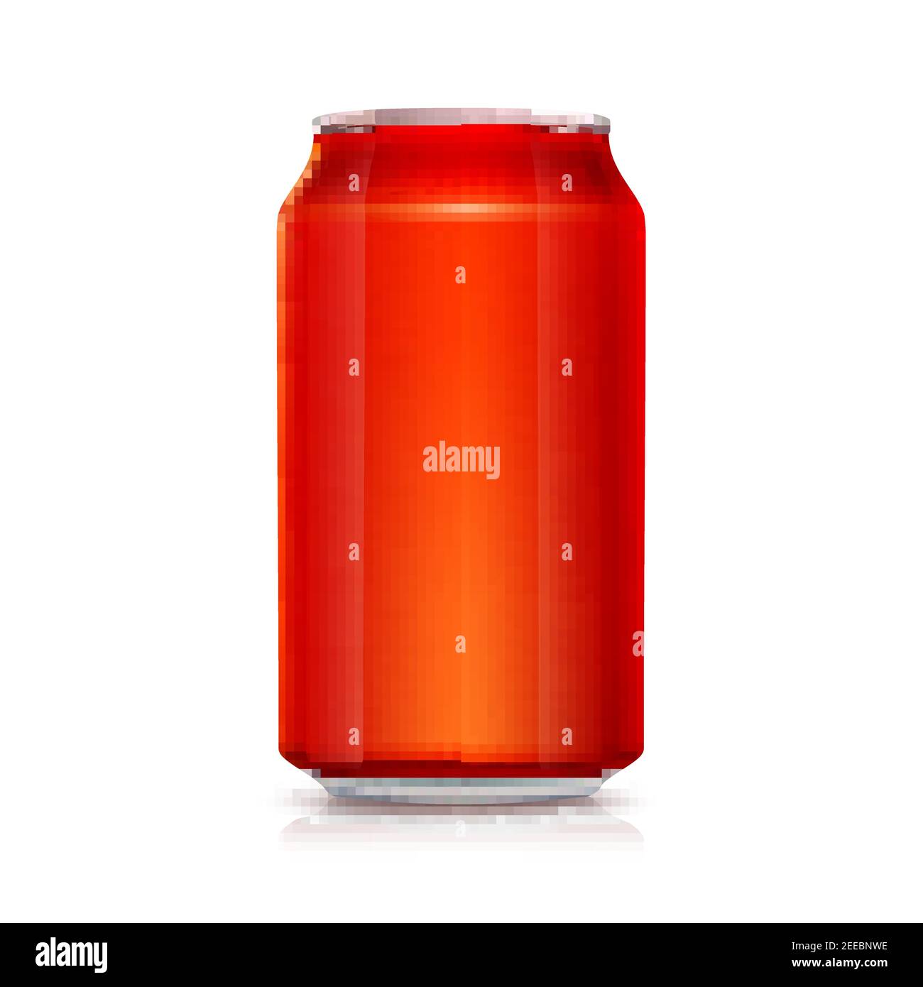 Realistic red can isolated on white background. Vector 3d illustration ...