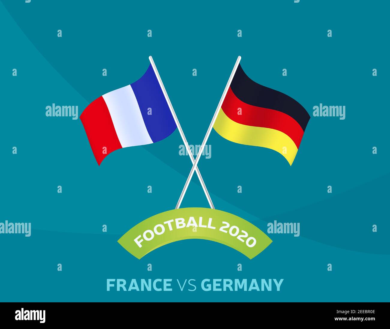 France vs Germany match. Football 2020 championship match versus teams ...