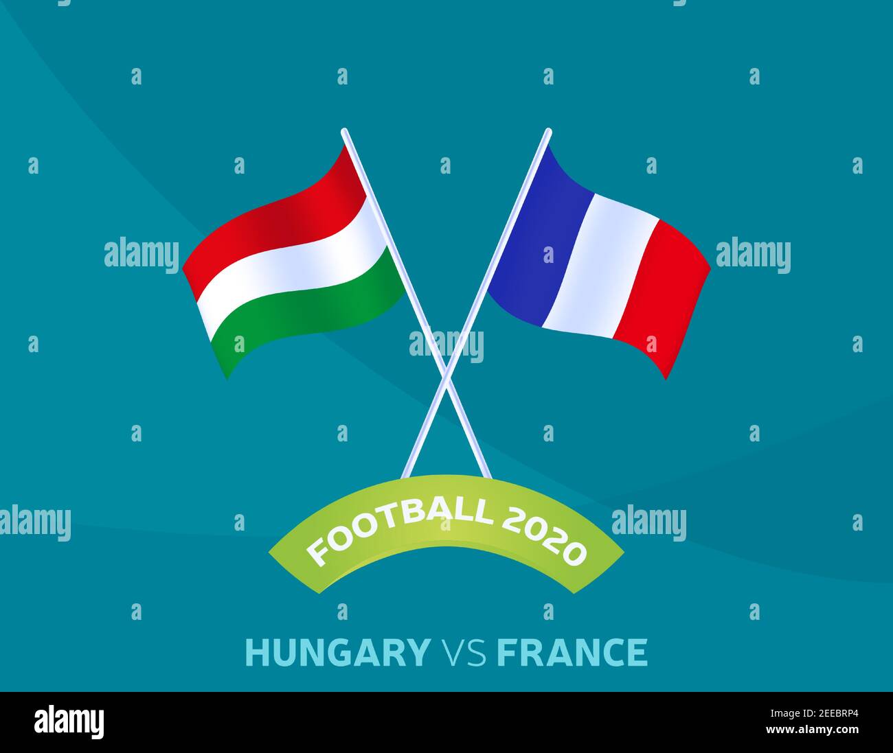 Hungary vs France match. Football 2020 championship match versus teams ...