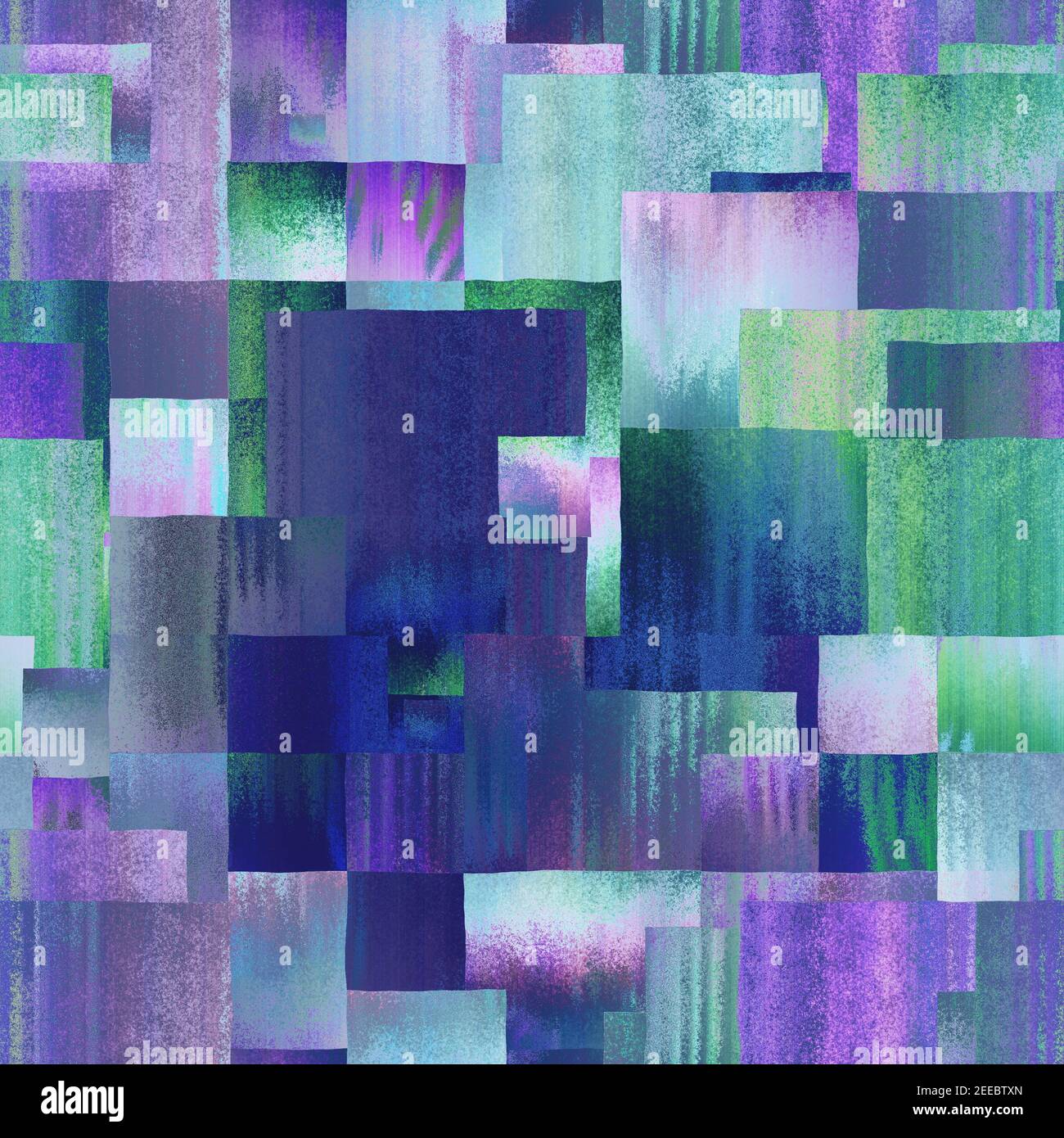 Seamless rectangle geo tile mosaic pattern swatch Stock Photo - Alamy